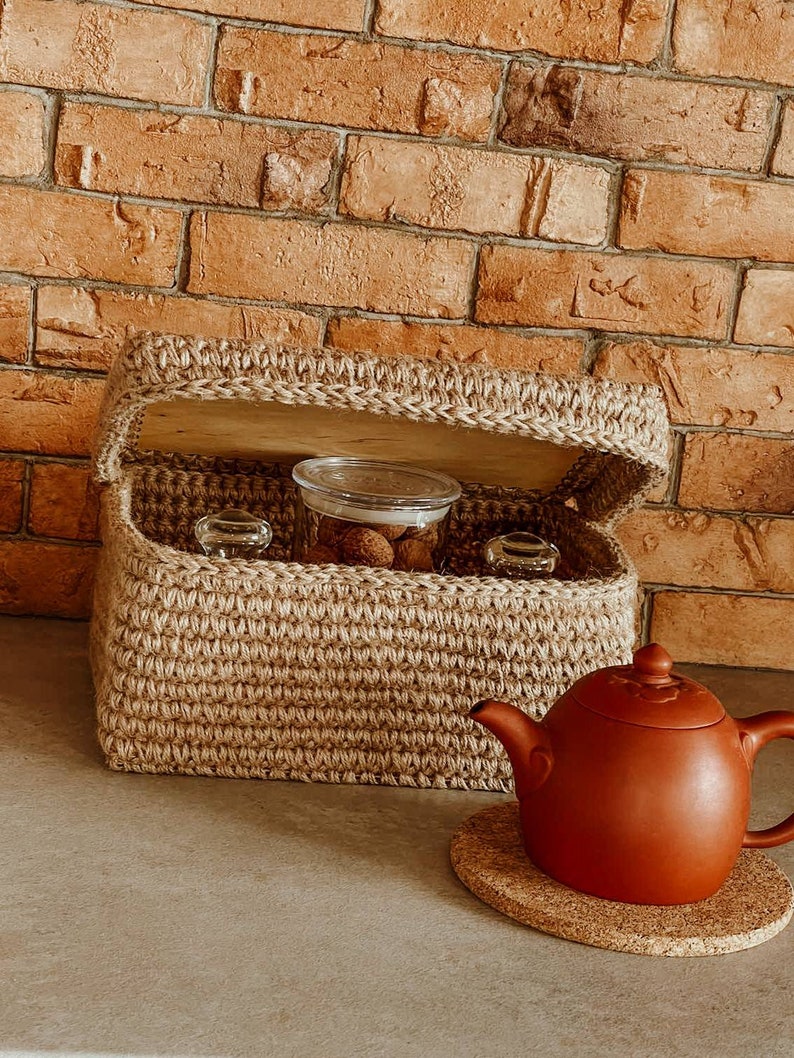 Crochet Basket Pattern. Rectangular Basket Pattern. Crochet | Etsy