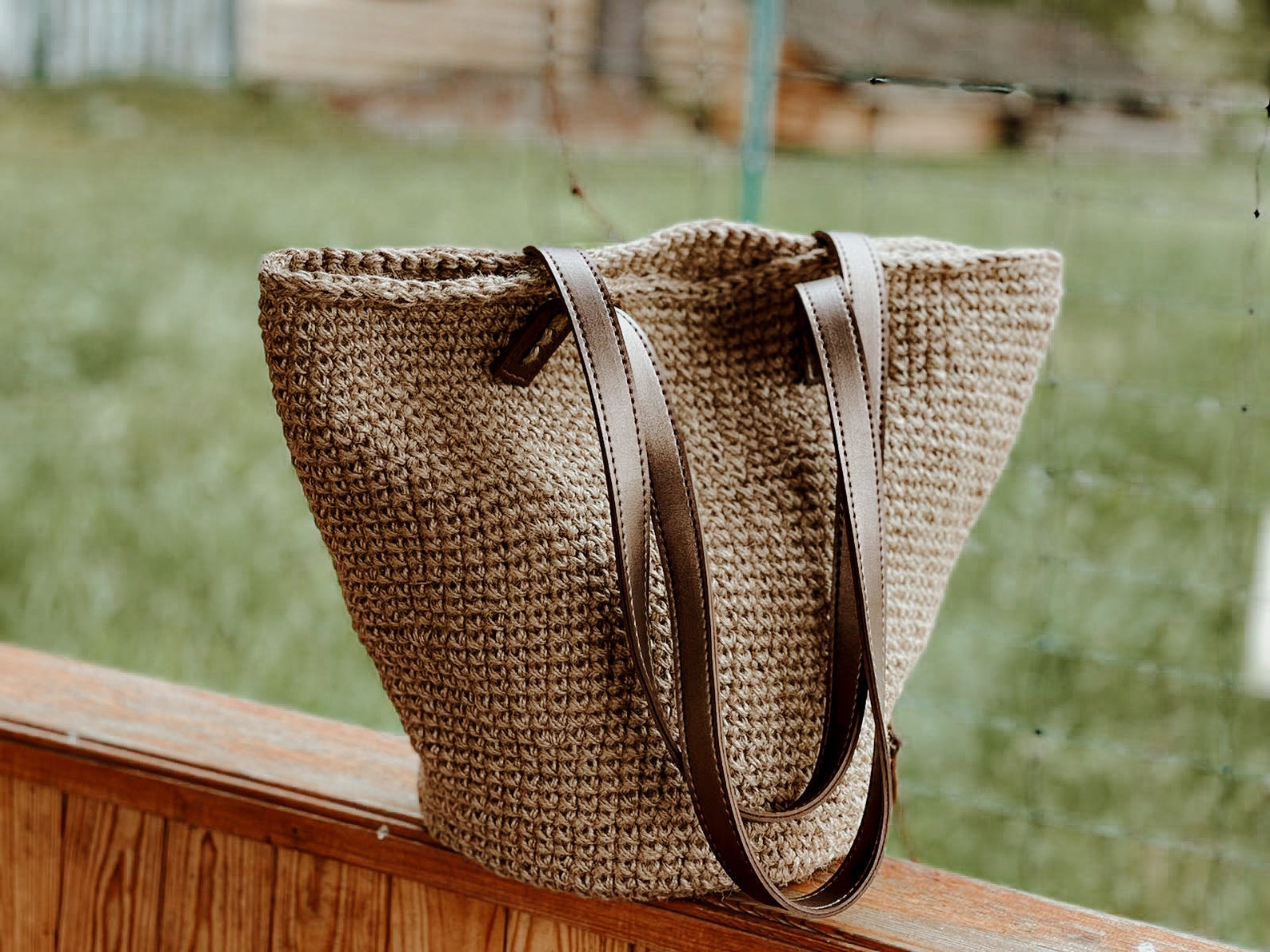 Crochet Jute Bag Pattern. PDF Pattern. Handbag Pattern. Crochet Jute ...