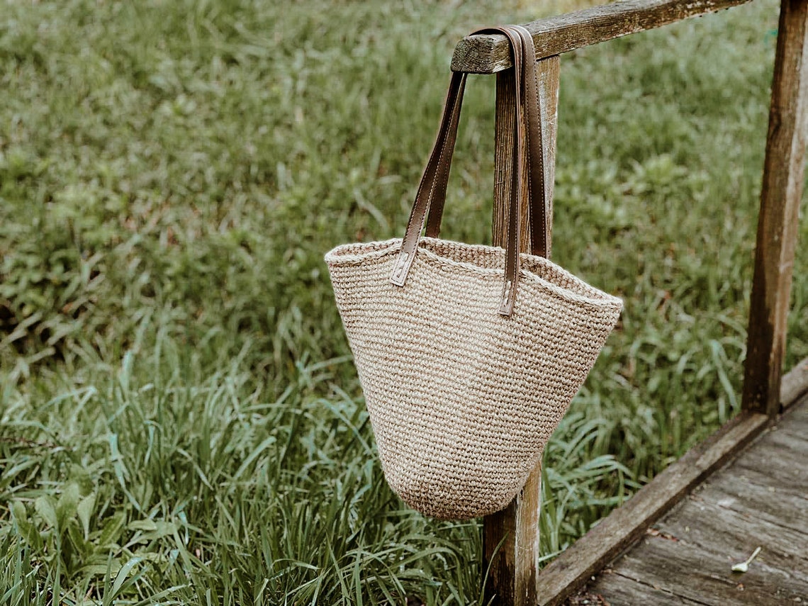 Crochet Jute Bag Pattern. PDF Pattern. Handbag Pattern. Crochet Jute ...