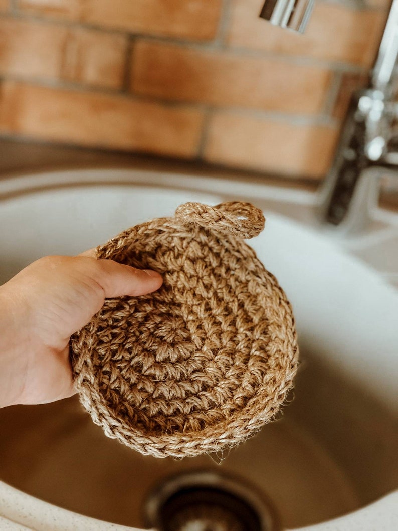 Eco Friendly Jute Scrub Pattern. Biodegradable Tawashi Natural Scrubber ...