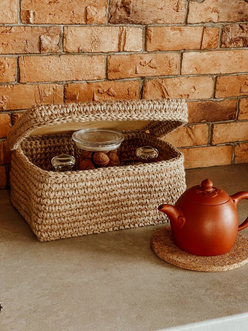 Crochet Basket Pattern. Rectangular Basket Pattern. Crochet | Etsy