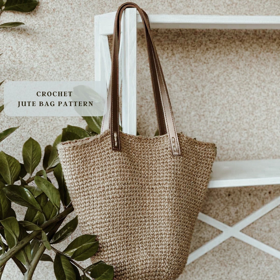 Crochet Jute Bag Pattern. PDF Pattern. Handbag Pattern. Crochet Jute ...