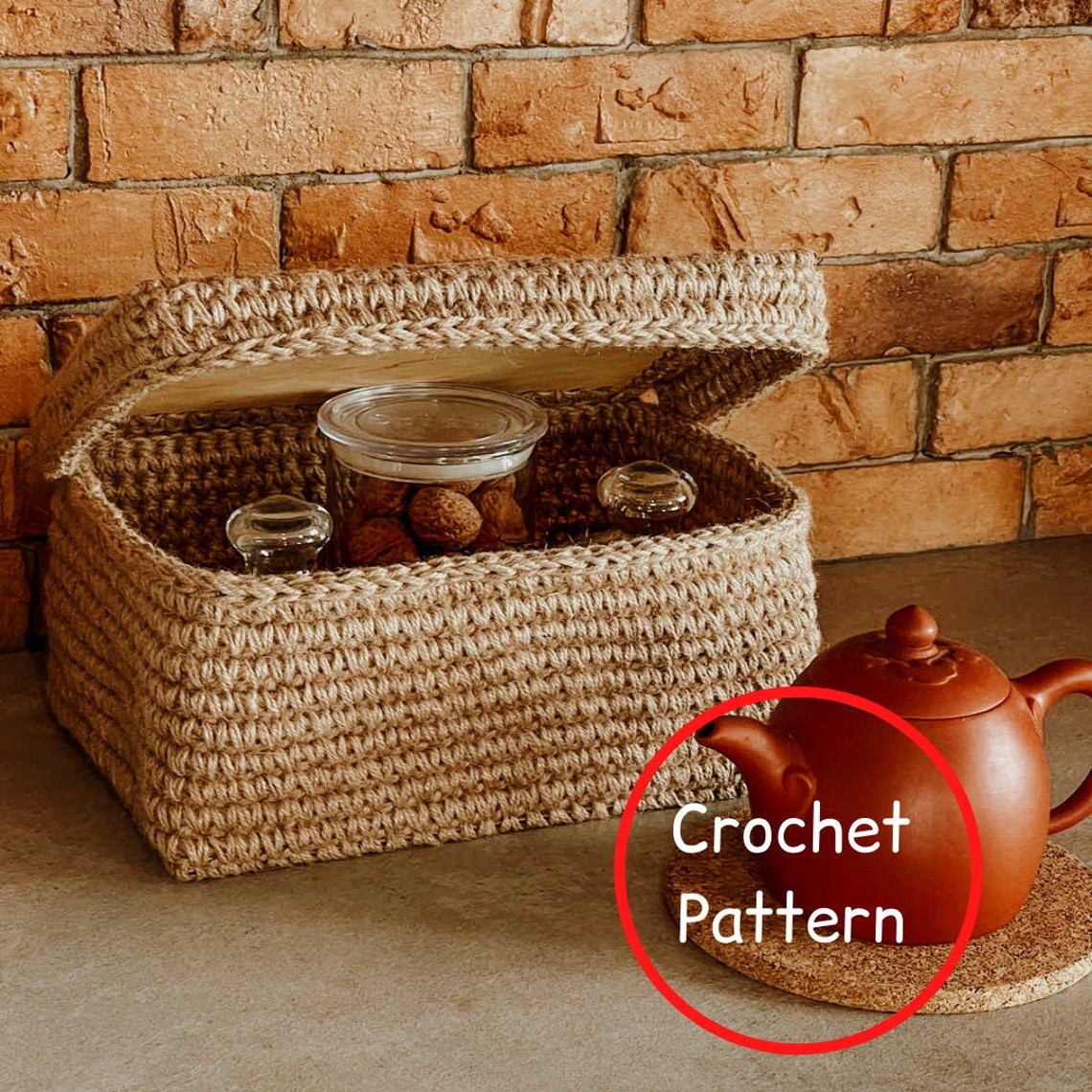 Crochet Basket Pattern. Rectangular Basket Pattern. Crochet | Etsy