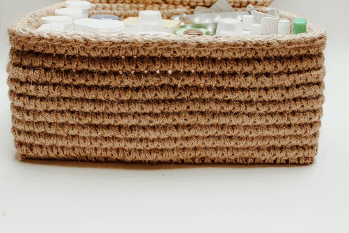 Crochet Basket Pattern. Rectangular Basket Pattern. Crochet | Etsy