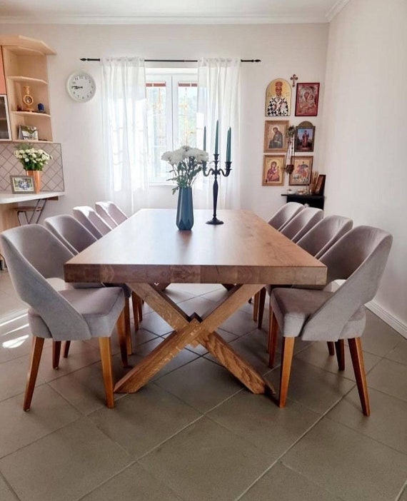 Rustic oak dining set store