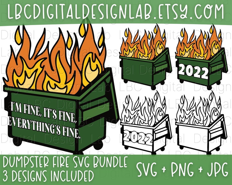 Dumpster Fire Ornament SVG Christmas Ornament Svg Trending - Etsy