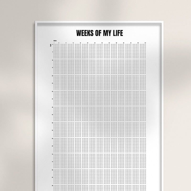 Life in Weeks Poster - Etsy