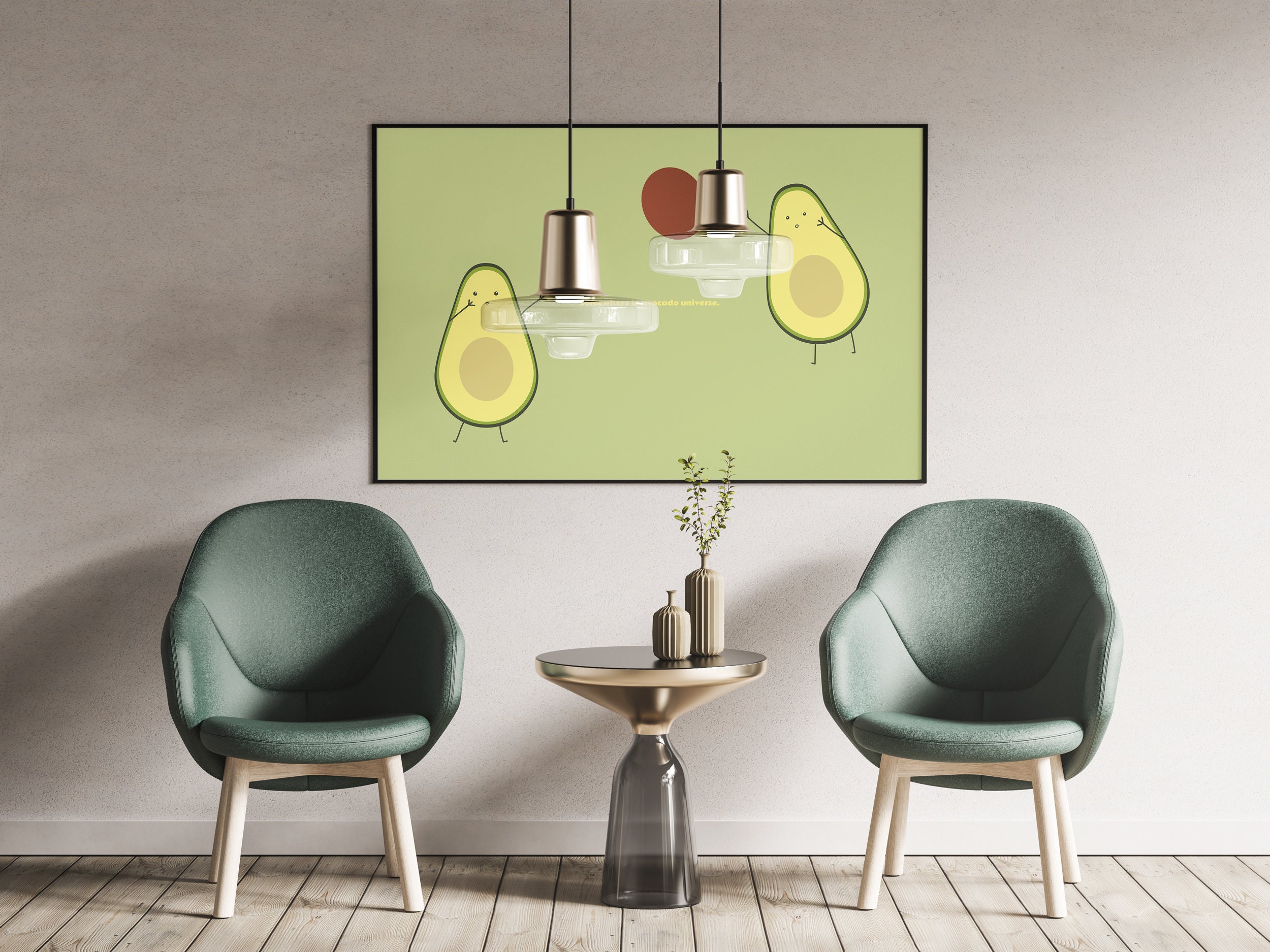 Avocado Printable Poster Horizontal Wall Art Kitchen Poster Vegan Print ...