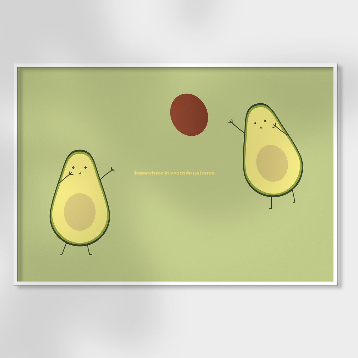 Avocado Printable Poster Horizontal Wall Art Kitchen Poster Vegan Print ...