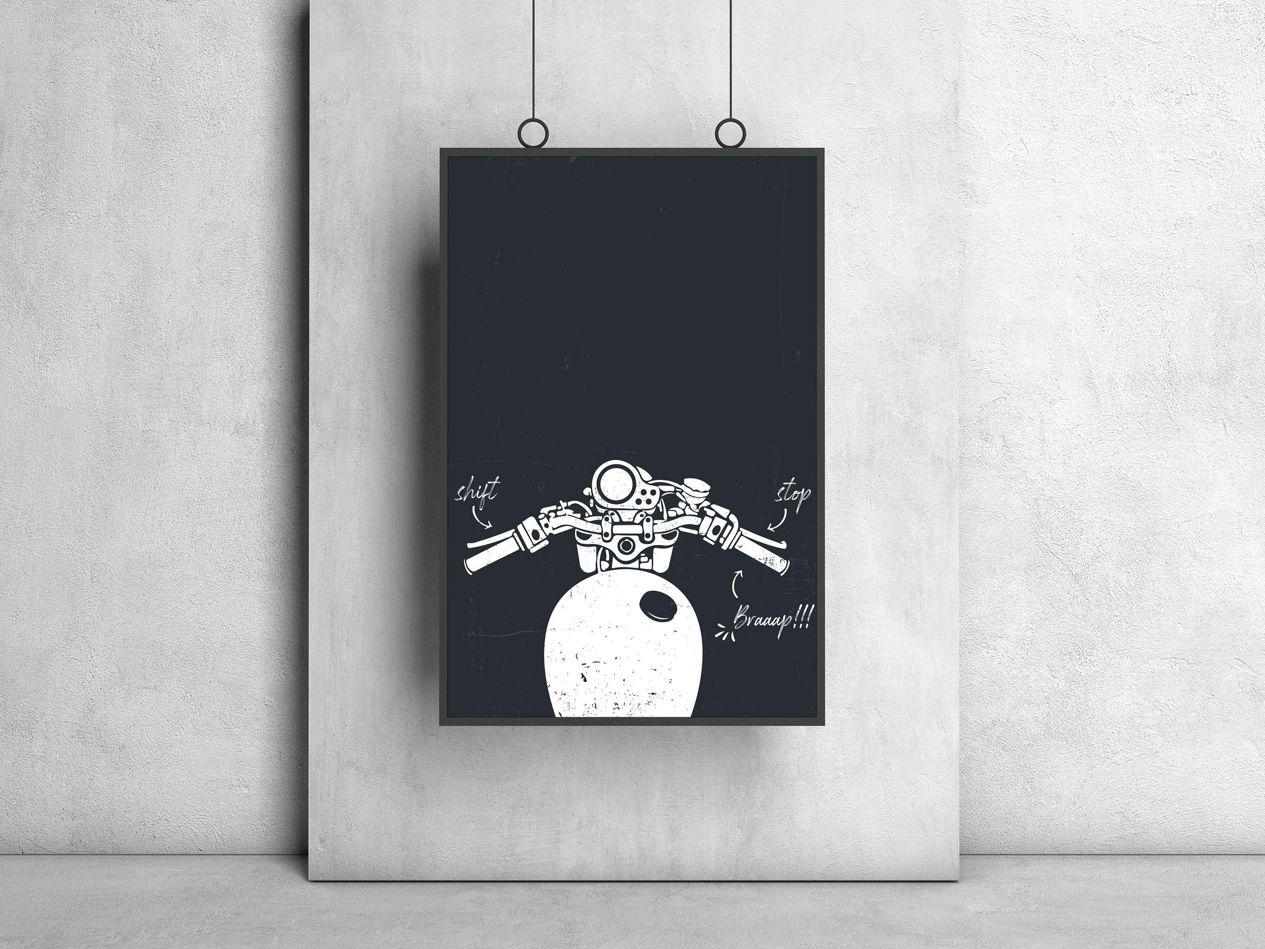 Braaap Motorcycle Wall Art Printable Poster Living Room - Etsy