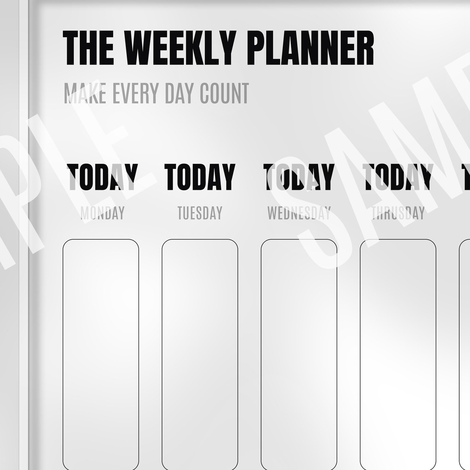 Weekly Planner Printable Poster Wall Art Weekly Planner Poster Wall ...