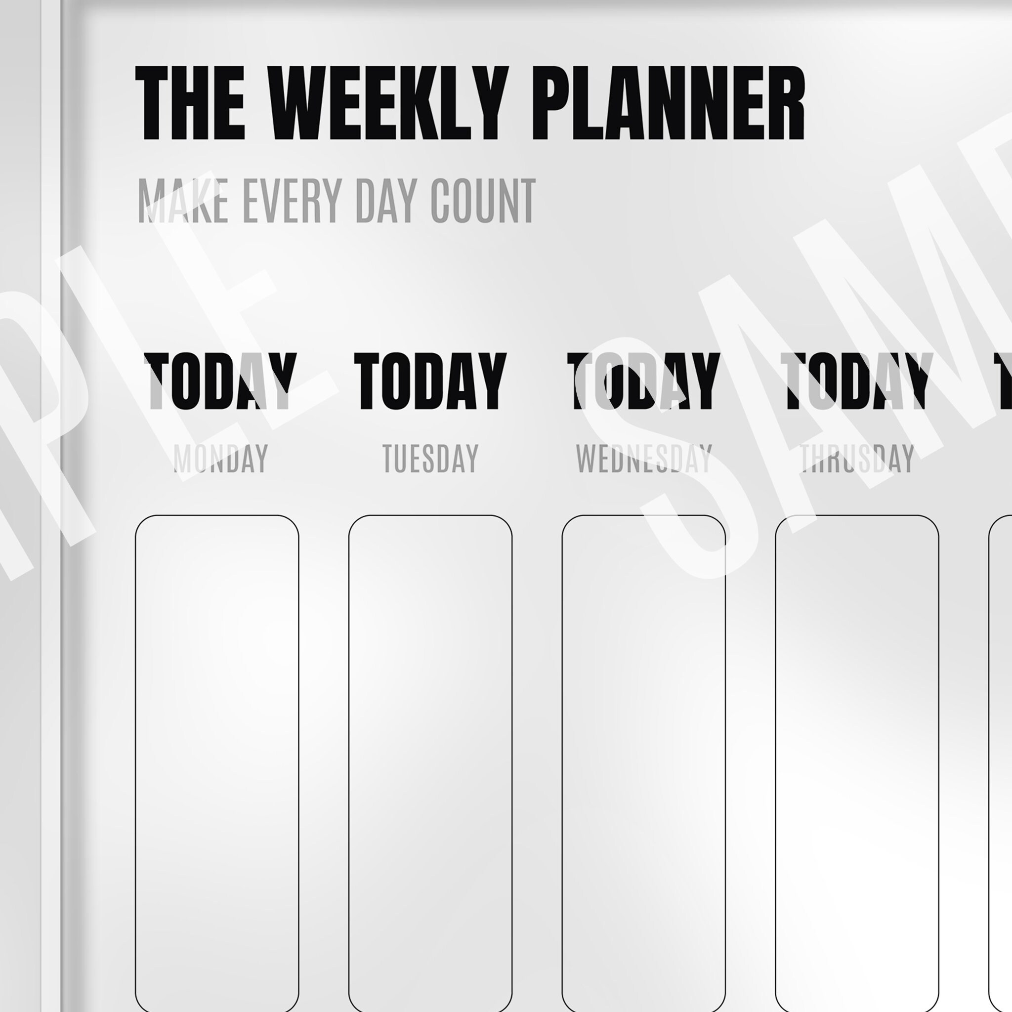 Weekly Planner Printable Poster Wall Art Weekly Planner - Etsy