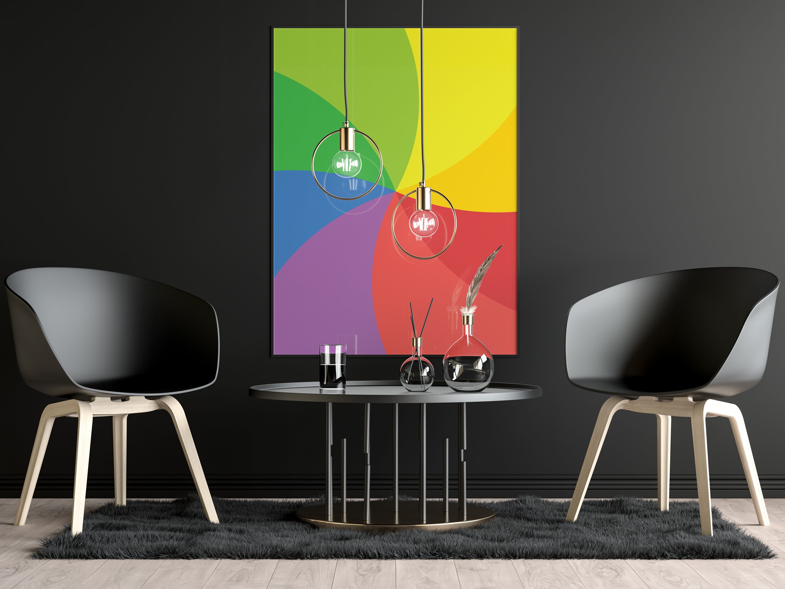 Color Wheel Printable Poster - Wall Art - Bedroom Poster - Beachball ...