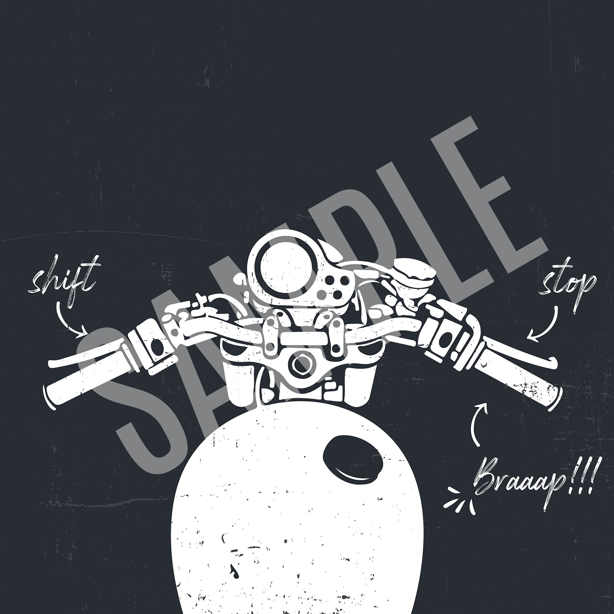 Braaap Motorcycle Wall Art - Printable Poster - Living Room Poster ...