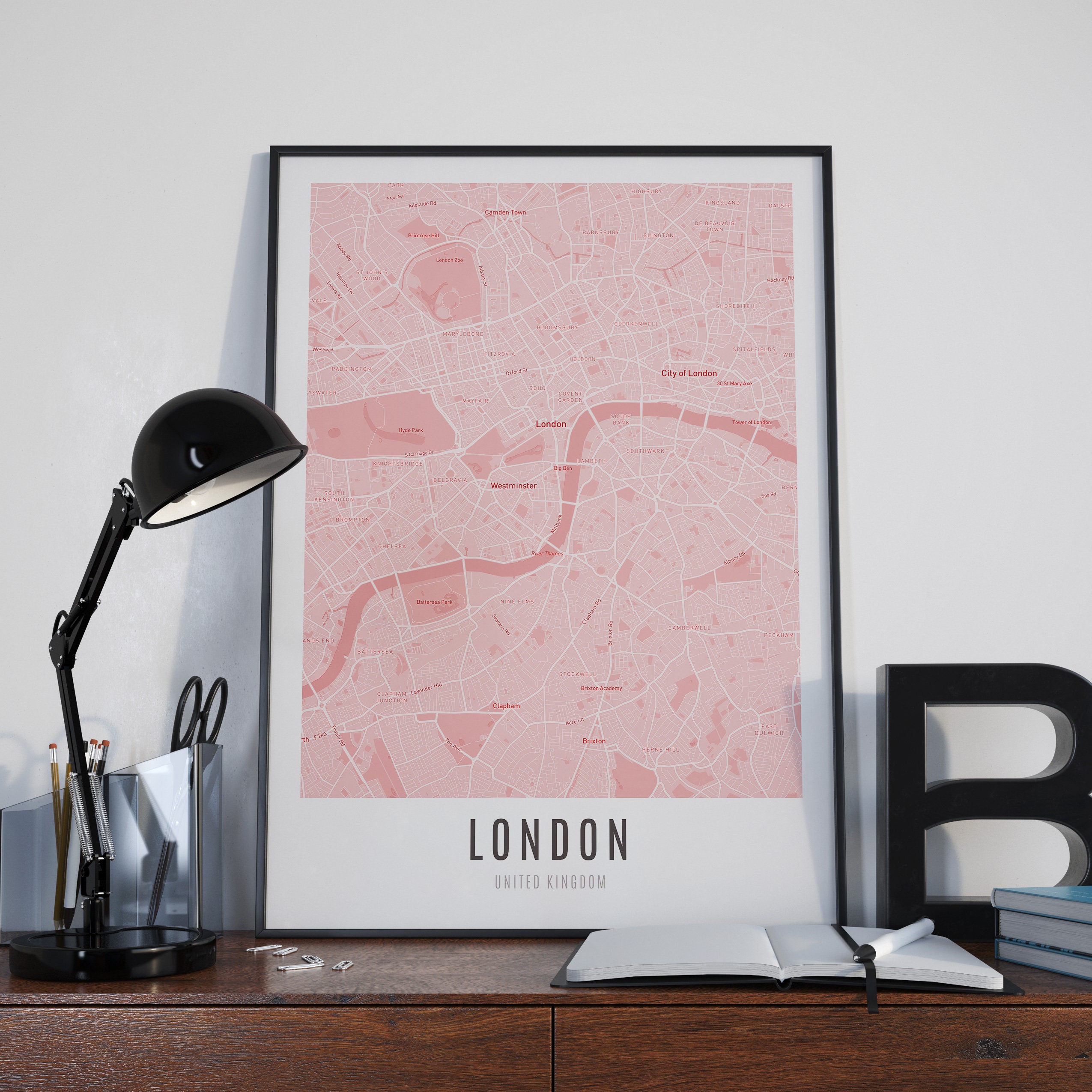 London Map Printable Poster London City Map Print Map of - Etsy