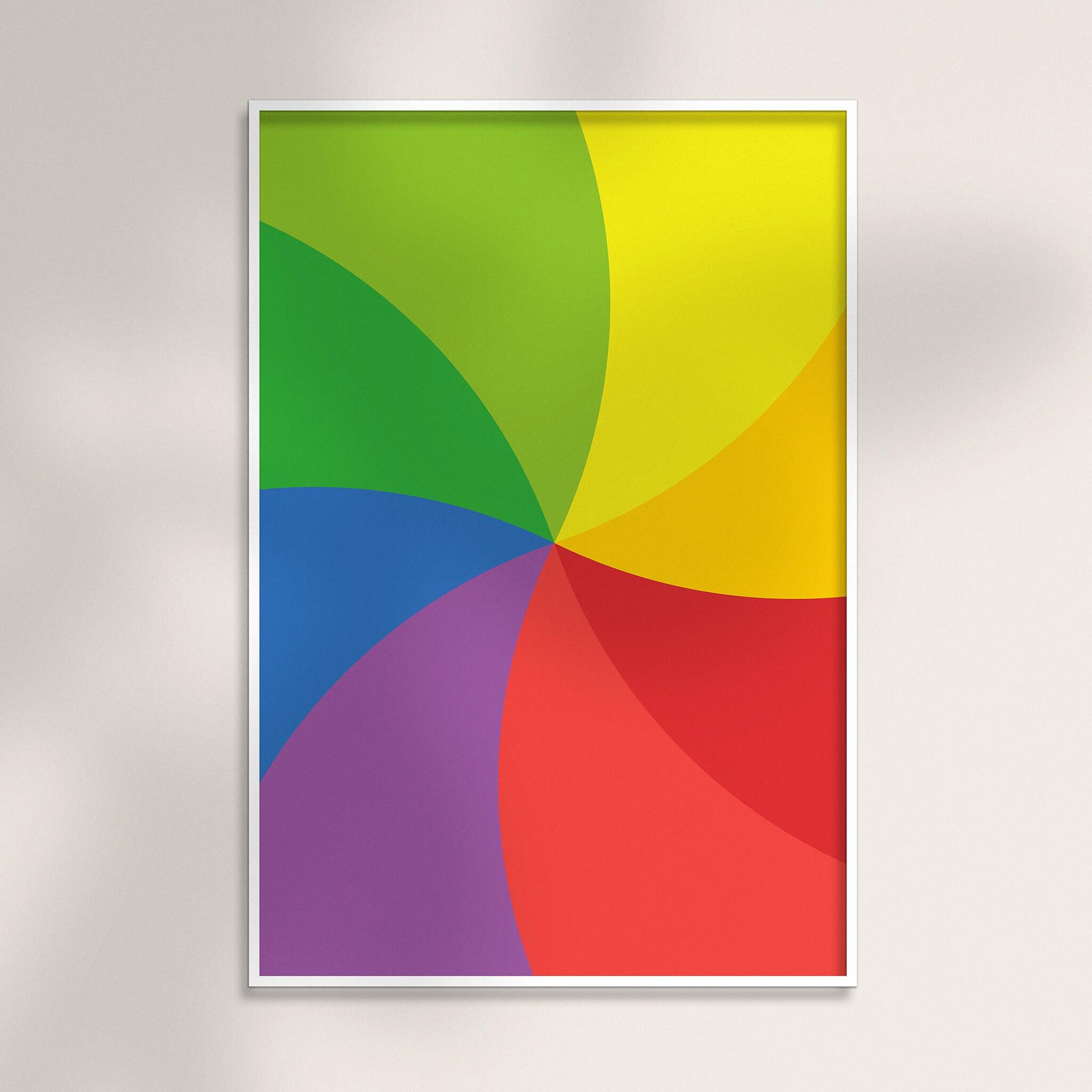 Color Wheel Printable Poster - Wall Art - Bedroom Poster - Beachball ...