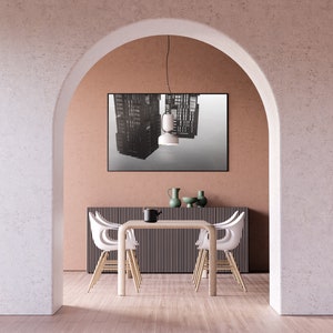 Reflection Architecture Photo Poster Digital Art Printable Poster Black ...