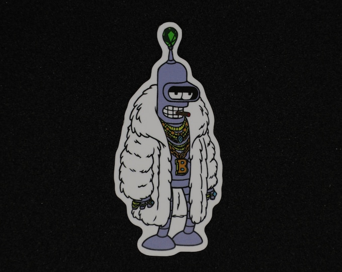 Futurama Baby Bender Sticker Adorable Floating Bender's Son Sticker ...