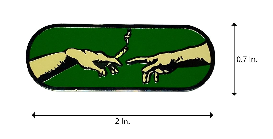 The Creation of Adam With a Blunt Hard Enamel Pin Gift | Etsy