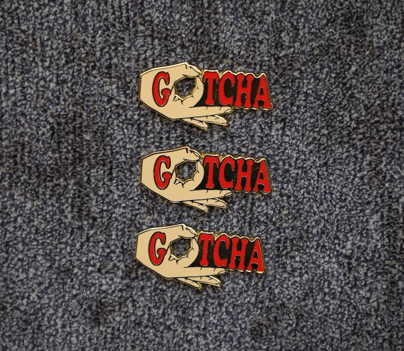 Gotcha Hand Circle Game Hard Enamel Pin Gift - Etsy