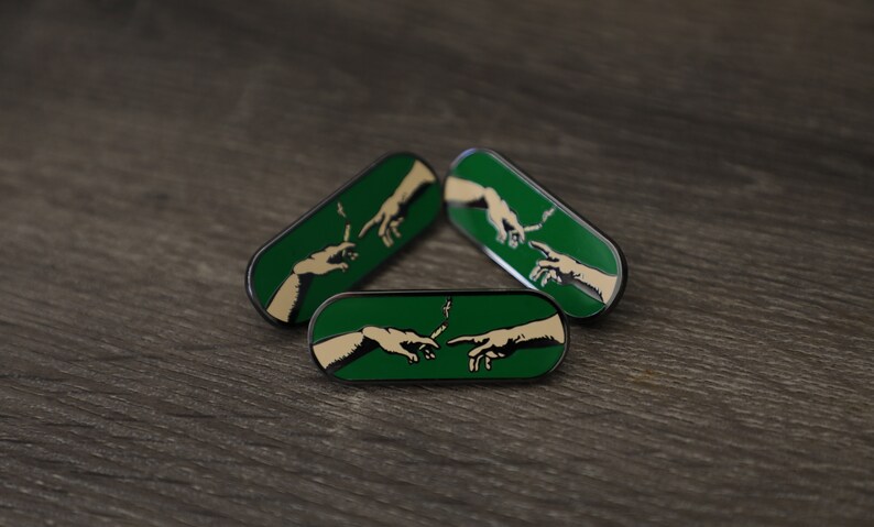 The Creation of Adam With a Blunt Hard Enamel Pin Gift - Etsy