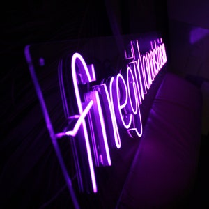Custom Neon Wall Sign - Word Neon Sign Logo - Personalized Username ...