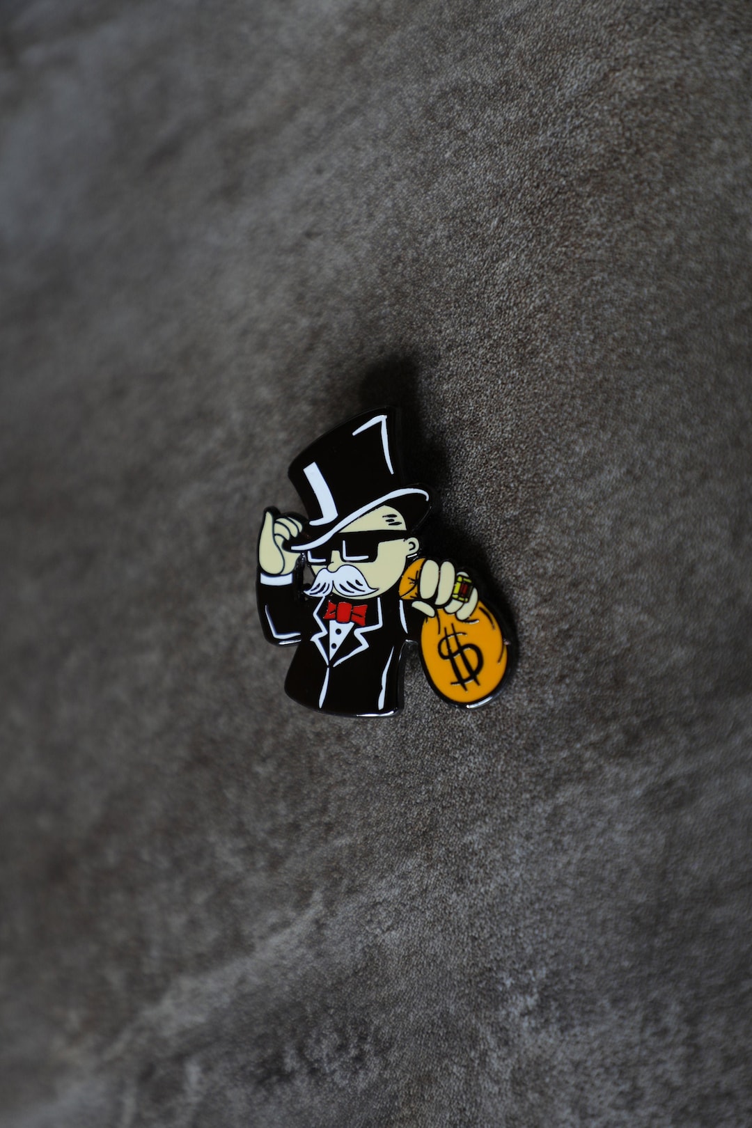 Mr Monopoly Holding Money Bag Hard Enamel Pin Gift - Etsy