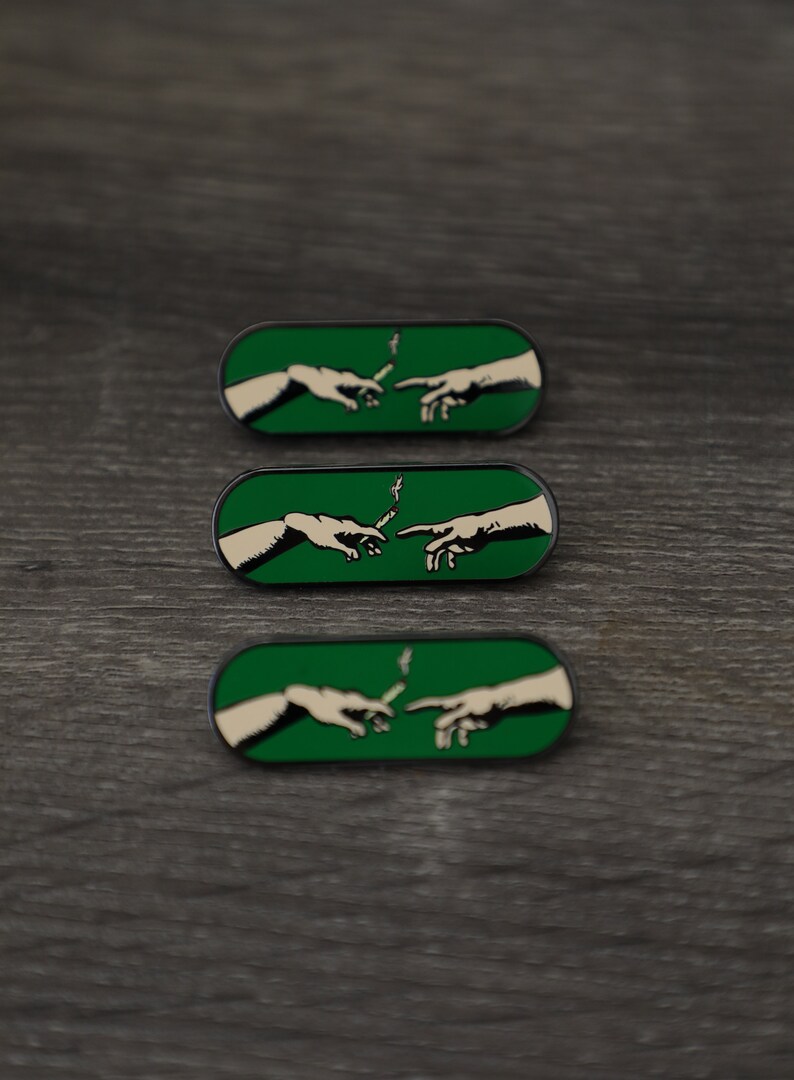 The Creation of Adam With a Blunt Hard Enamel Pin Gift | Etsy