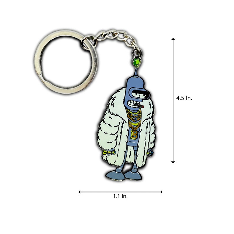 Rich Bender Keychain for Futurama Fans Gift for Keys Holder - Etsy