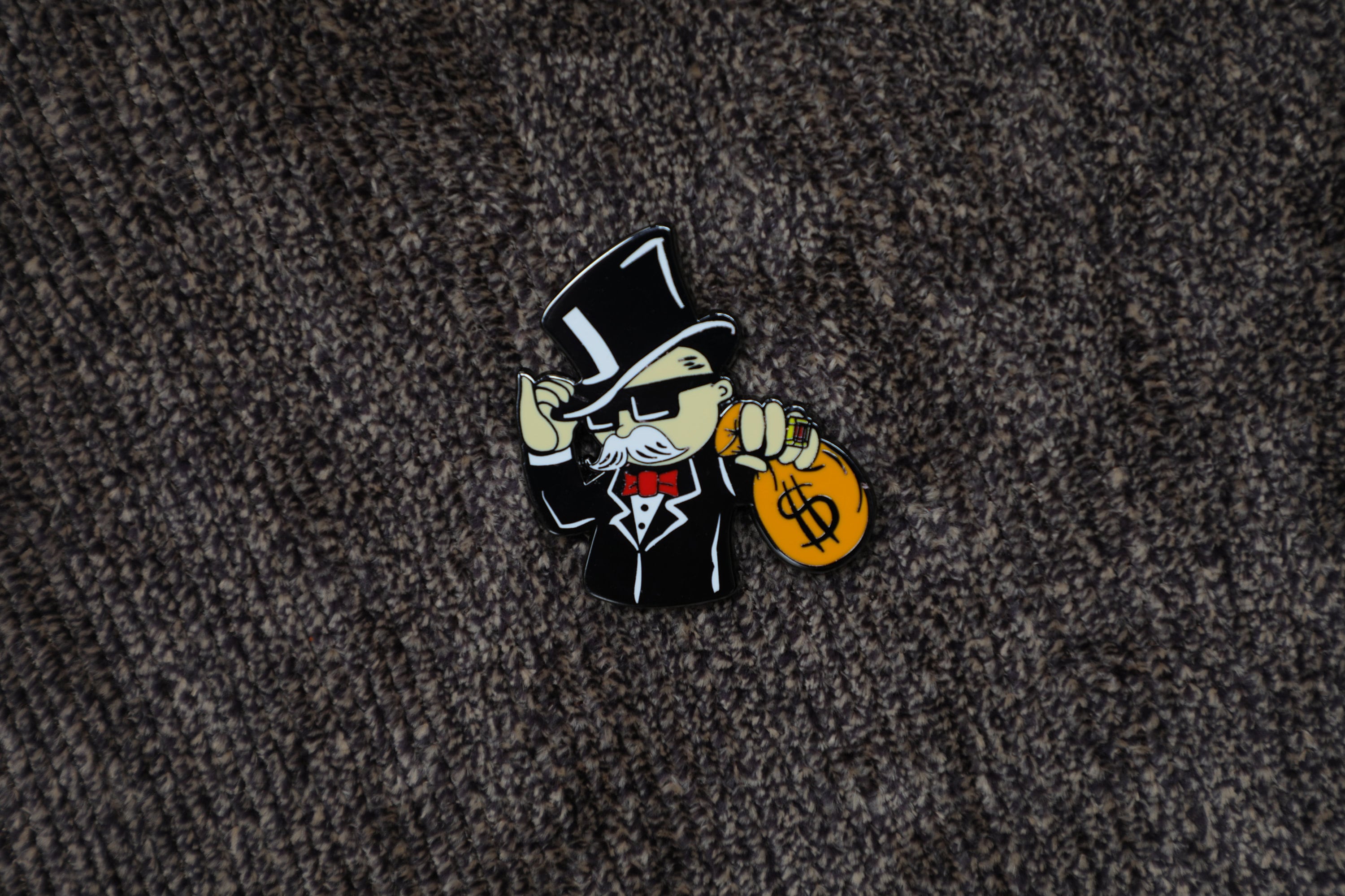 Mr Monopoly Holding Money Bag Hard Enamel Pin Gift - Etsy
