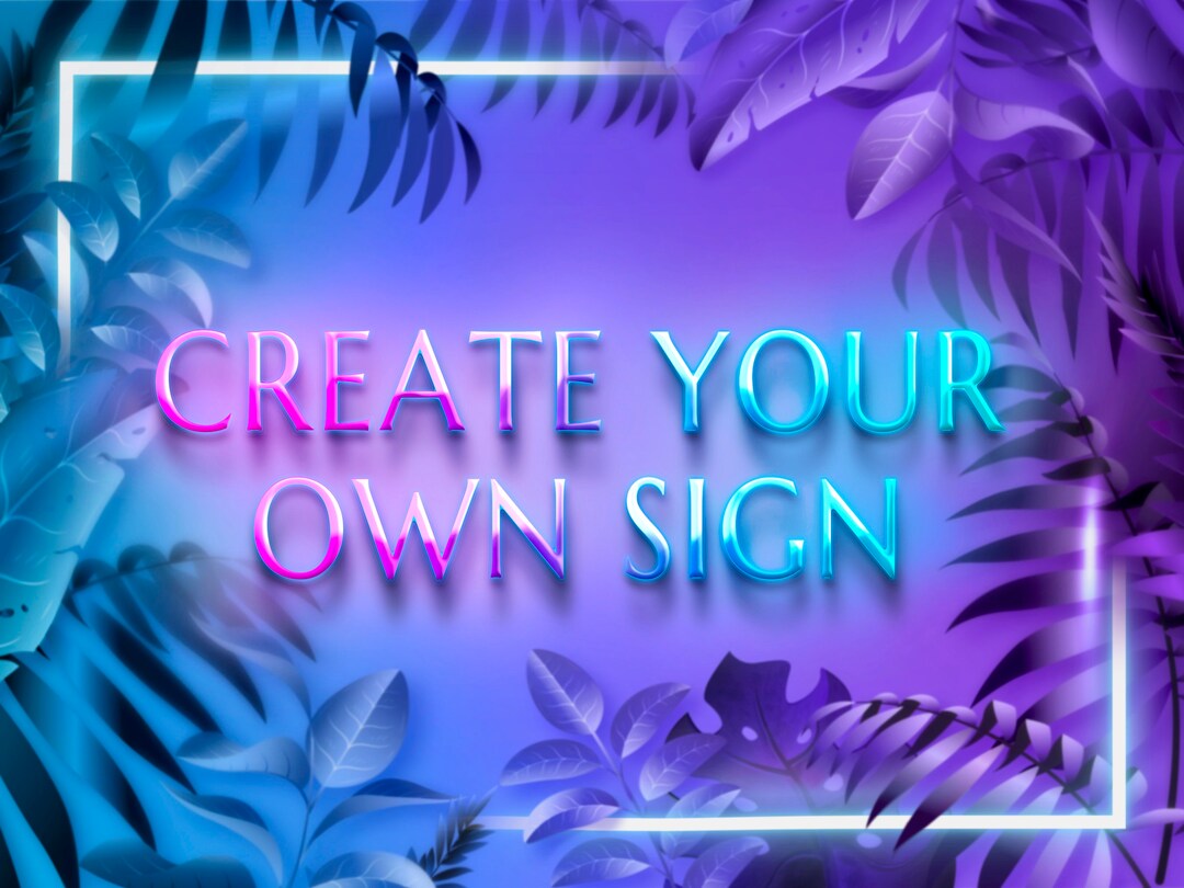 Custom Neon Wall Sign - Word Neon Sign Logo - Personalized Username ...