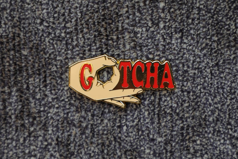 Gotcha Hand Circle Game Hard Enamel Pin Gift - Etsy