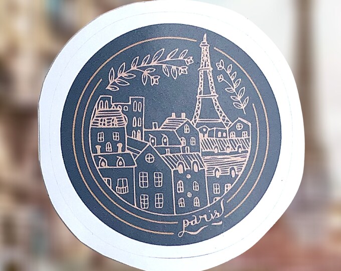 Paris Skyline Sticker With Eiffel Tower Parisian Style - Etsy