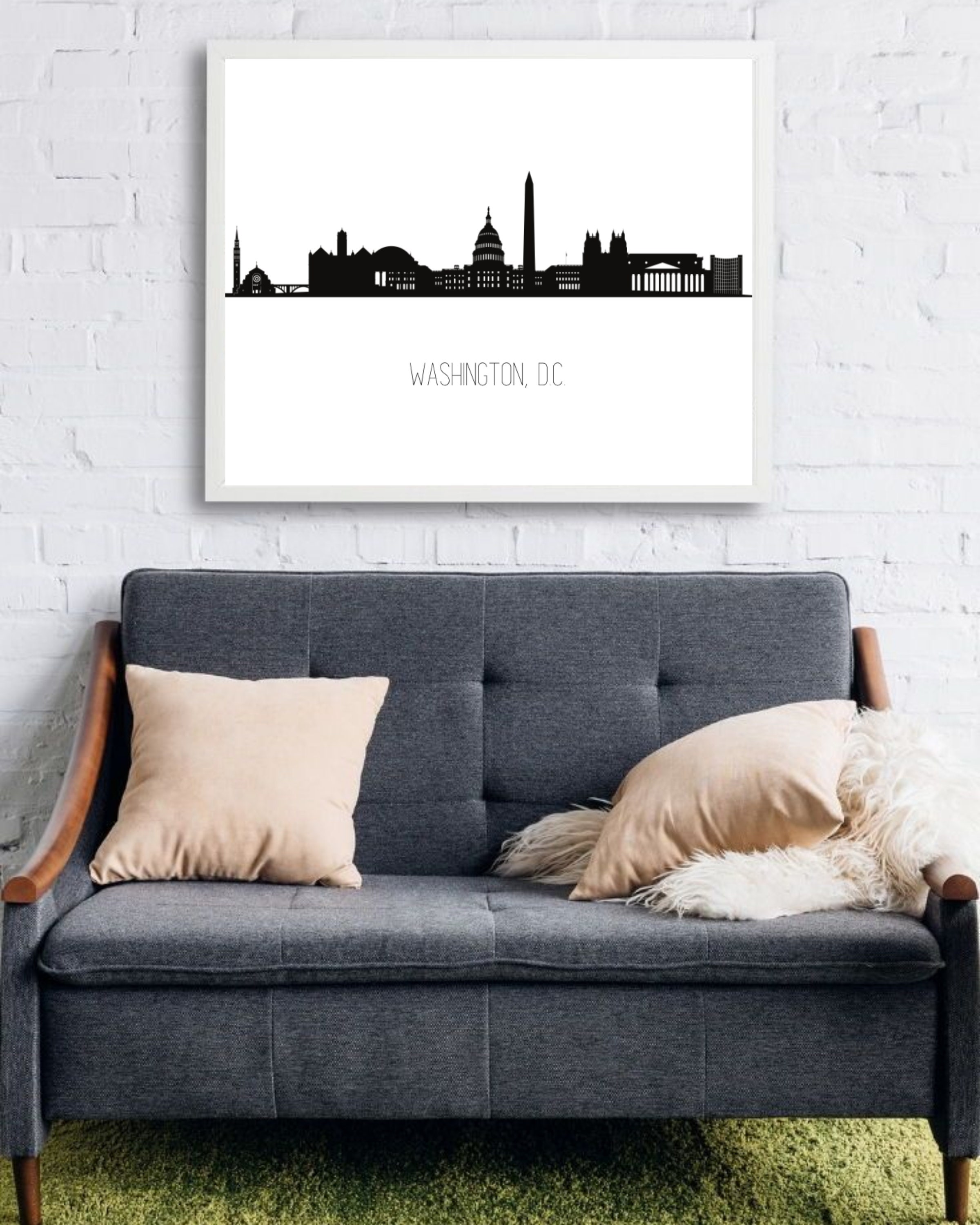 Washington DC Skyline Wall Decor Art Travel Poster - Etsy