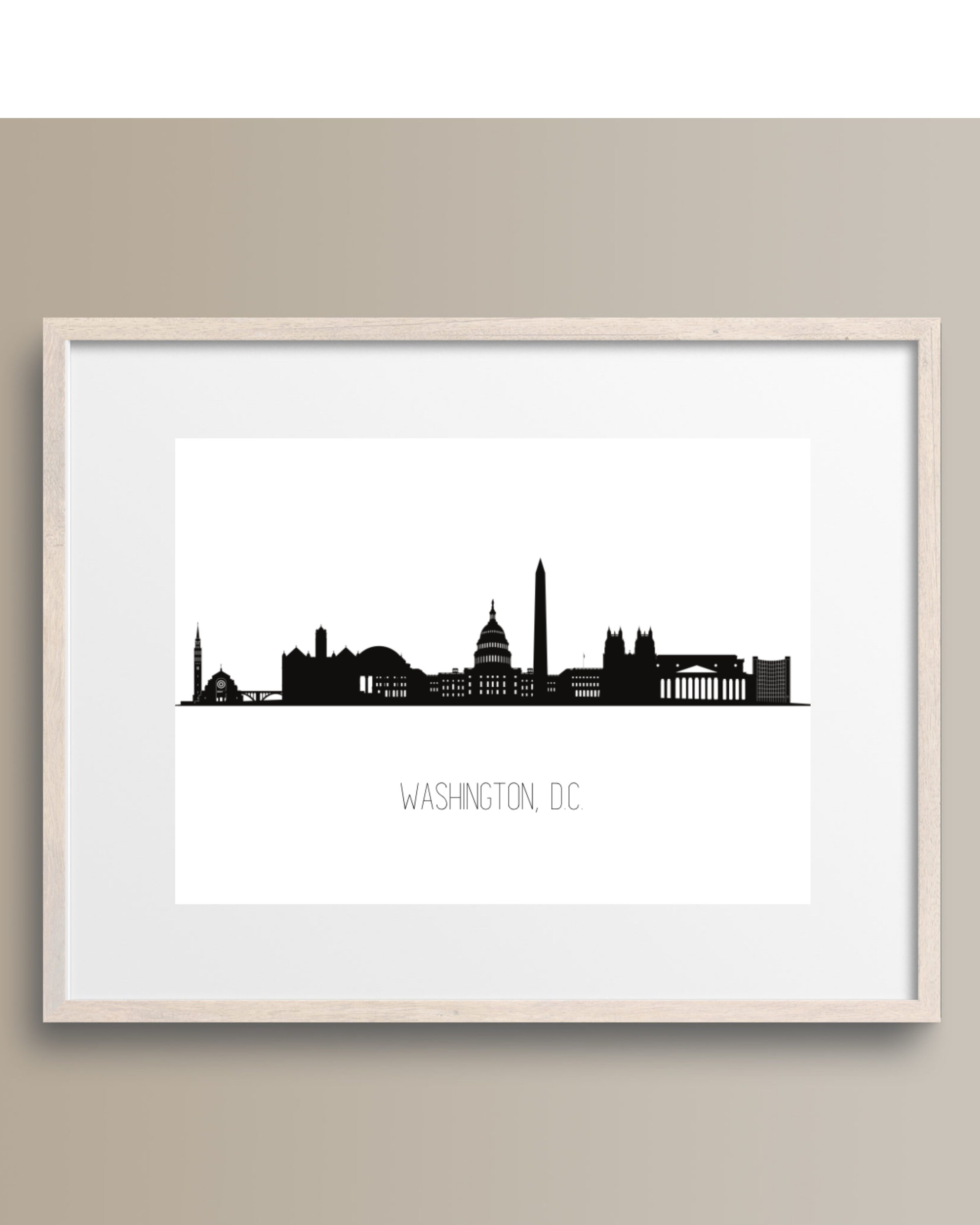 Washington DC Skyline Wall Decor Art Travel Poster - Etsy