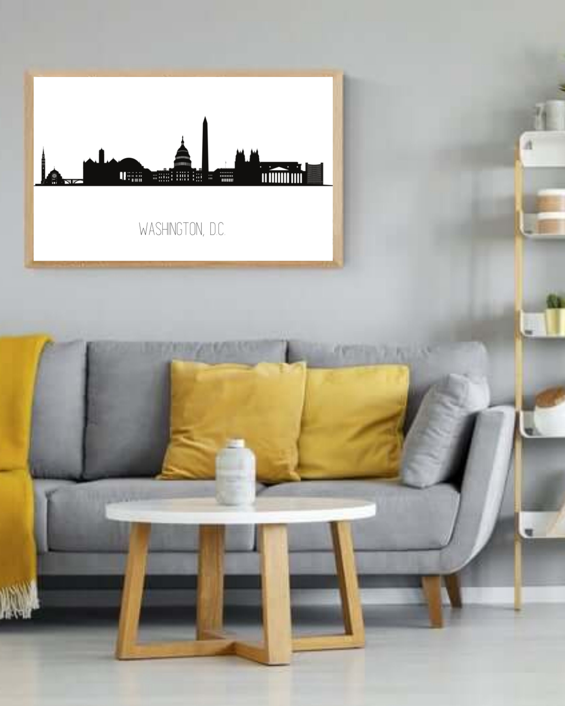 Washington DC Skyline Wall Decor Art Travel Poster - Etsy