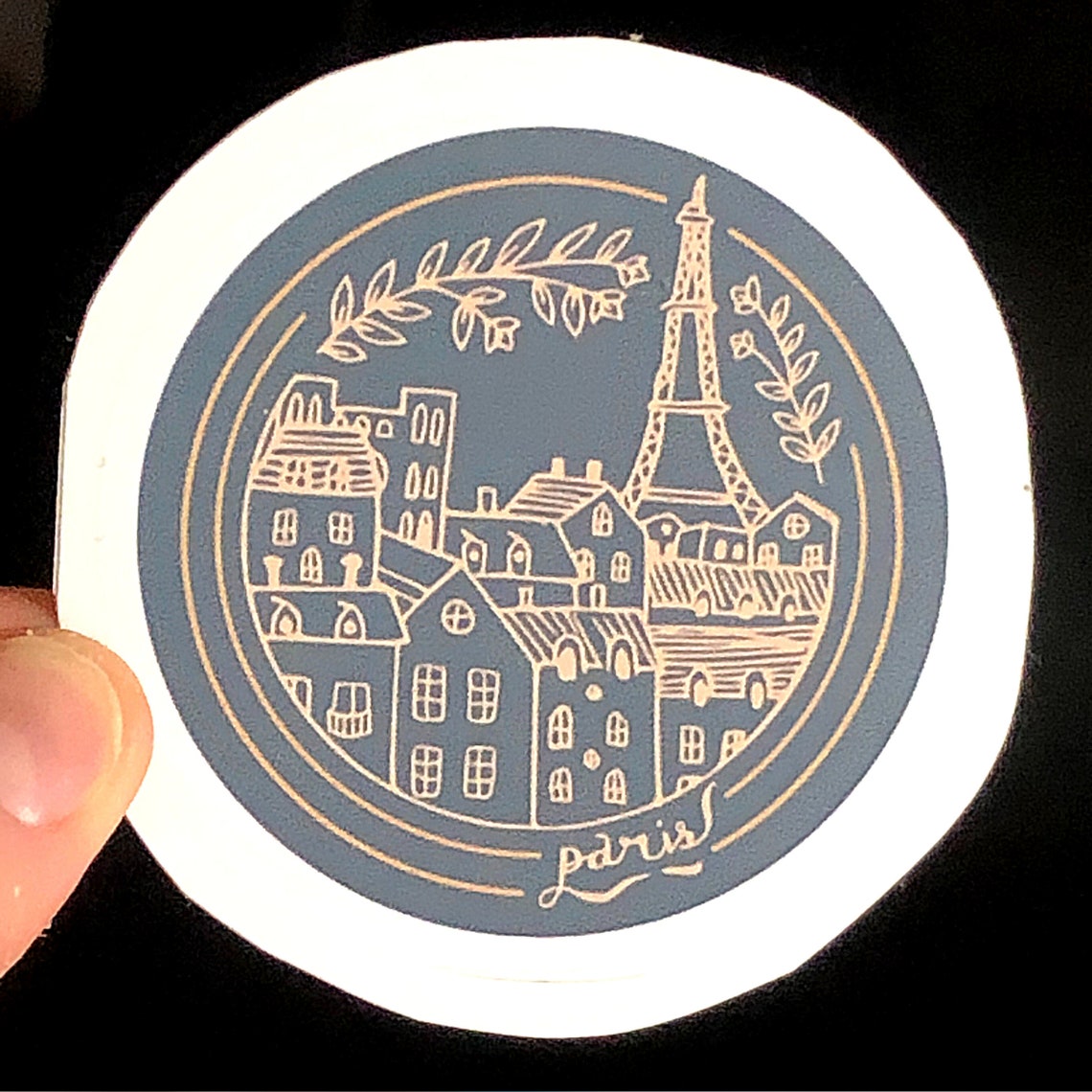 Paris Skyline Sticker With Eiffel Tower Parisian Style European Sticker ...