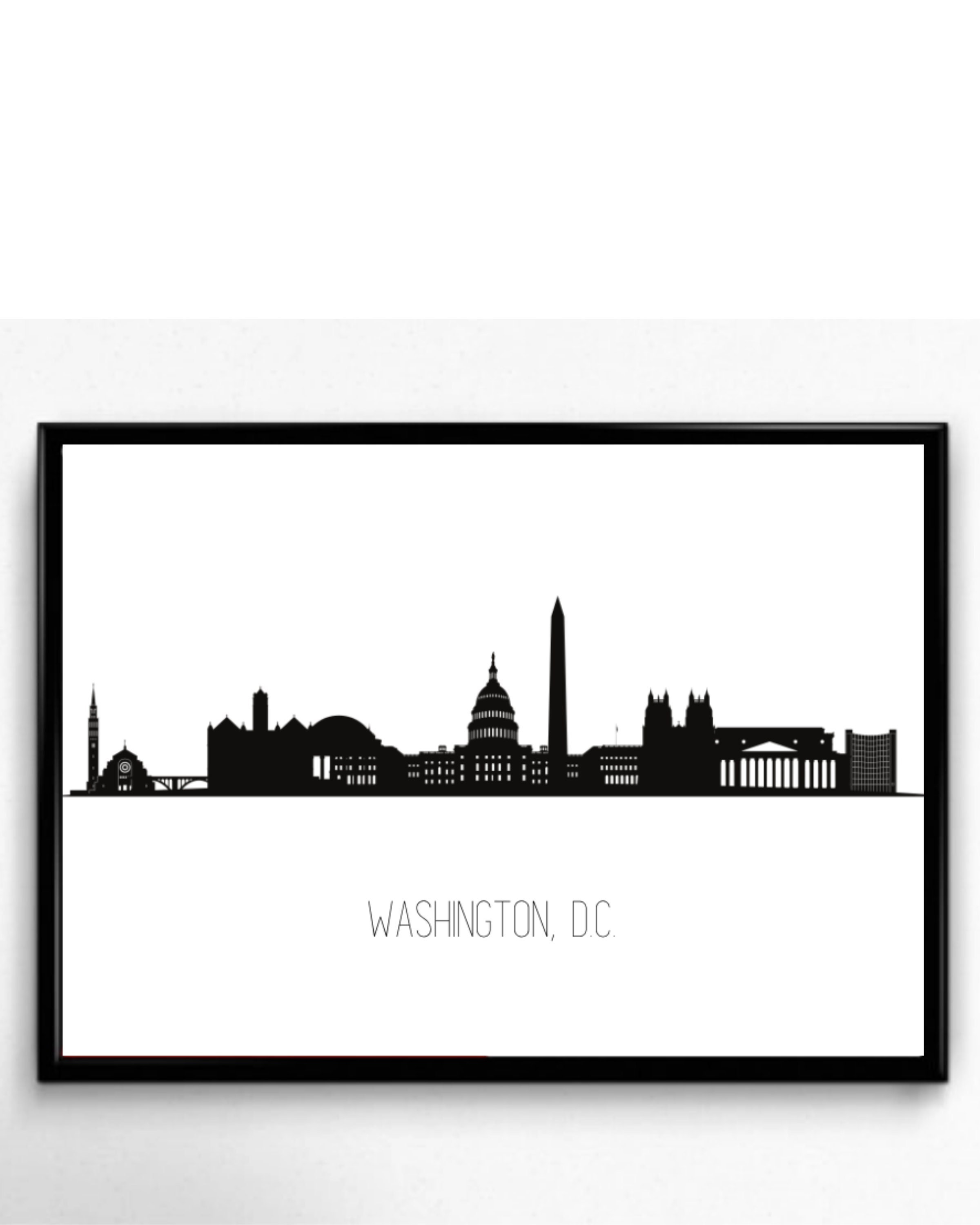 Washington DC Skyline Wall Decor Art Travel Poster - Etsy
