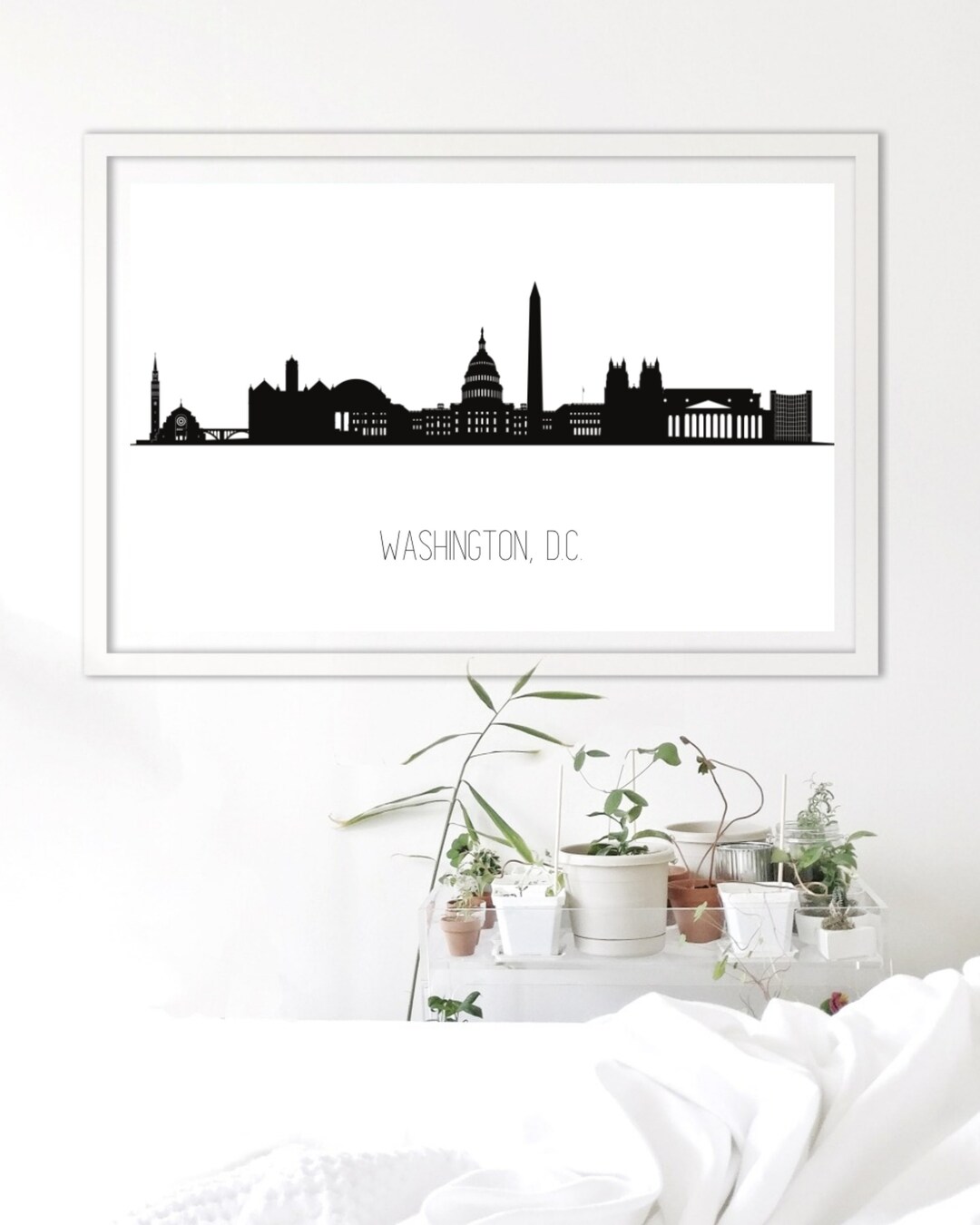 Washington DC Skyline, Wall Decor Art, Travel Poster, Washington DC ...