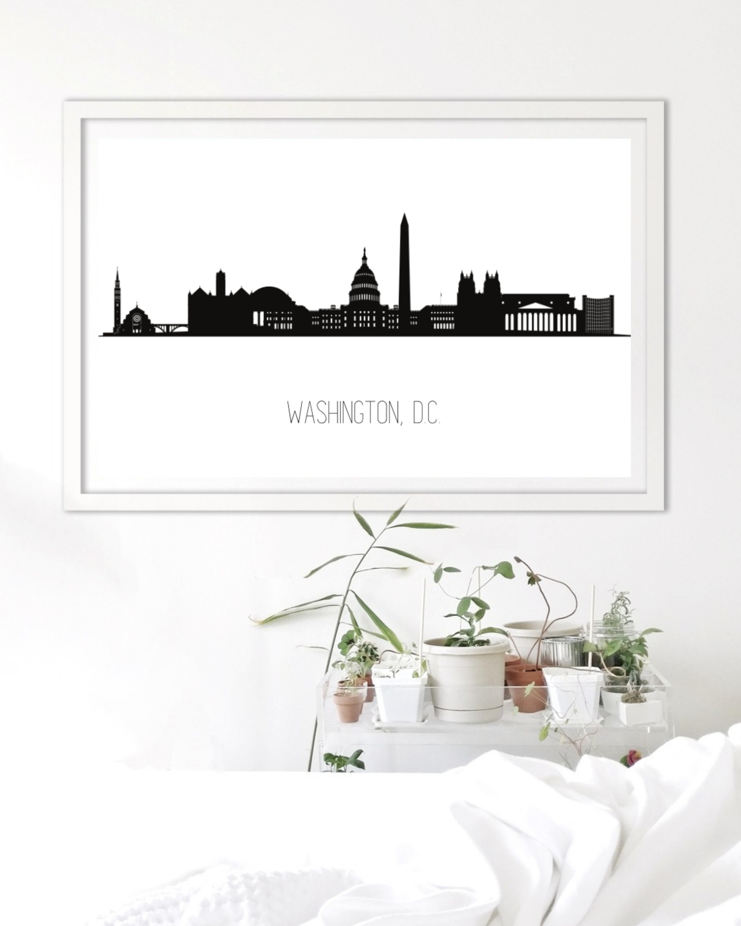 Washington DC Skyline Wall Decor Art Travel Poster - Etsy