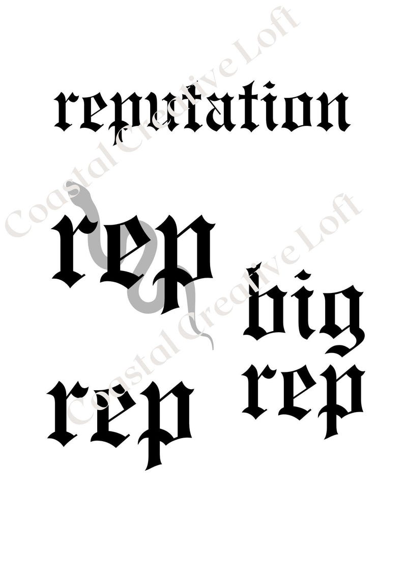 Reputation Taylor Swift BIG Rep | PNG | SVG Cut File| Cricut File ...