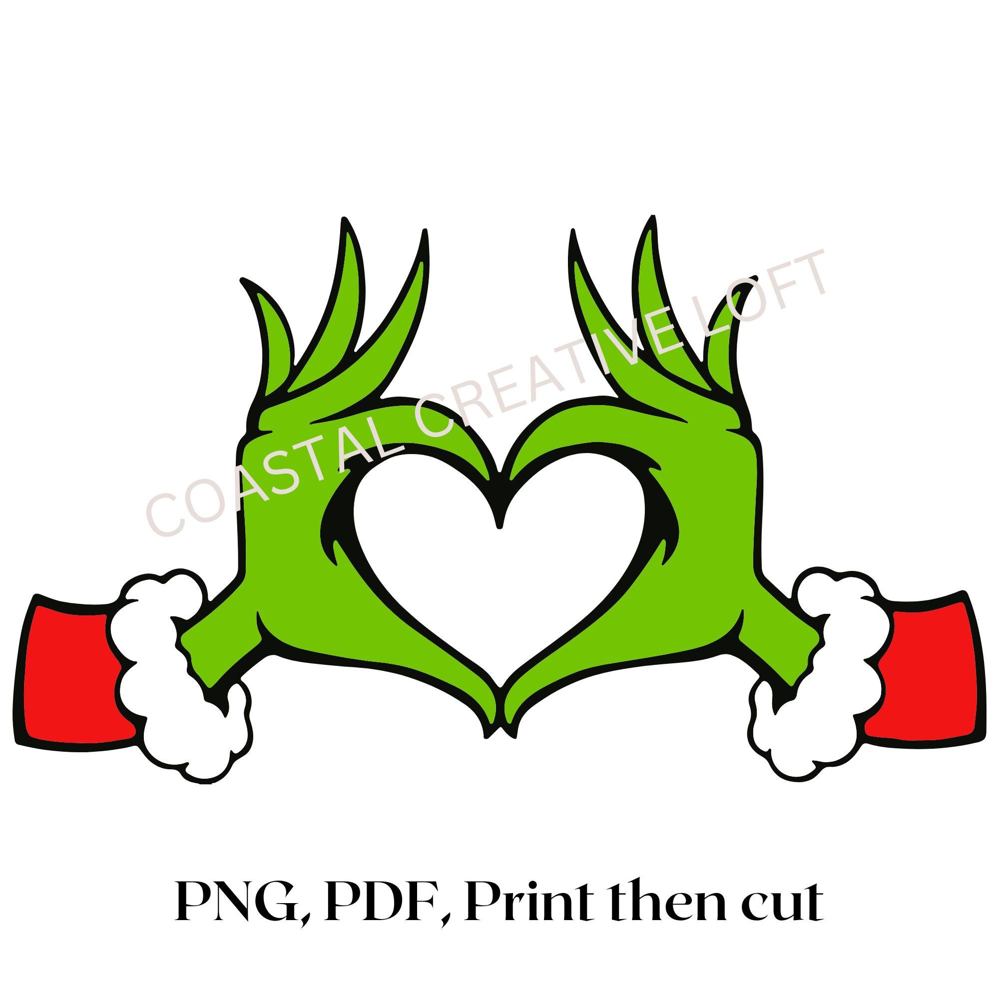 Grinch Heart Hands