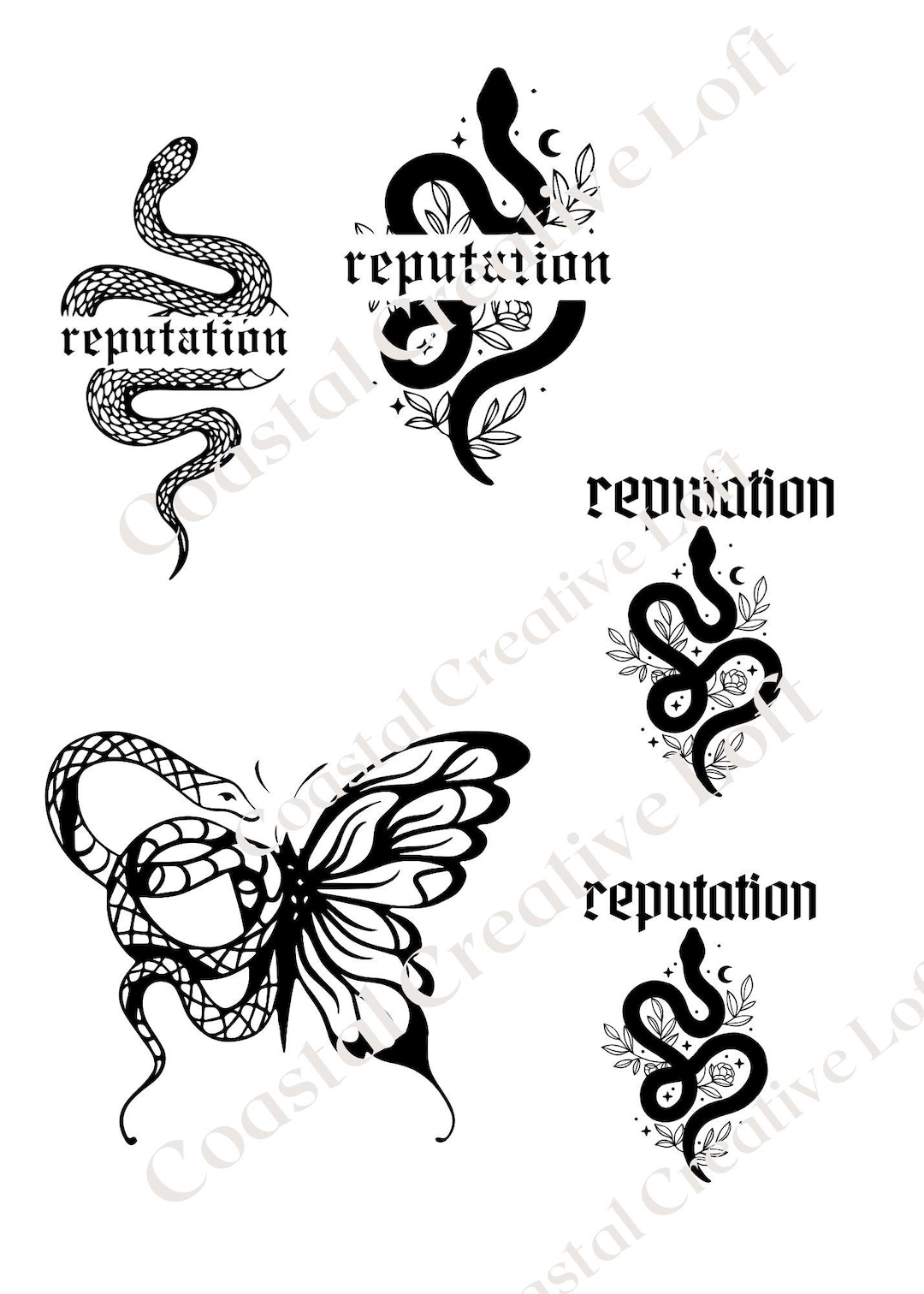 Reputation Taylor Swift Reputation Snake | PNG | SVG Cut File| Cricut ...