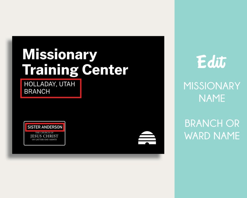 Custom at Home MTC Poster LDS Missionary - Etsy