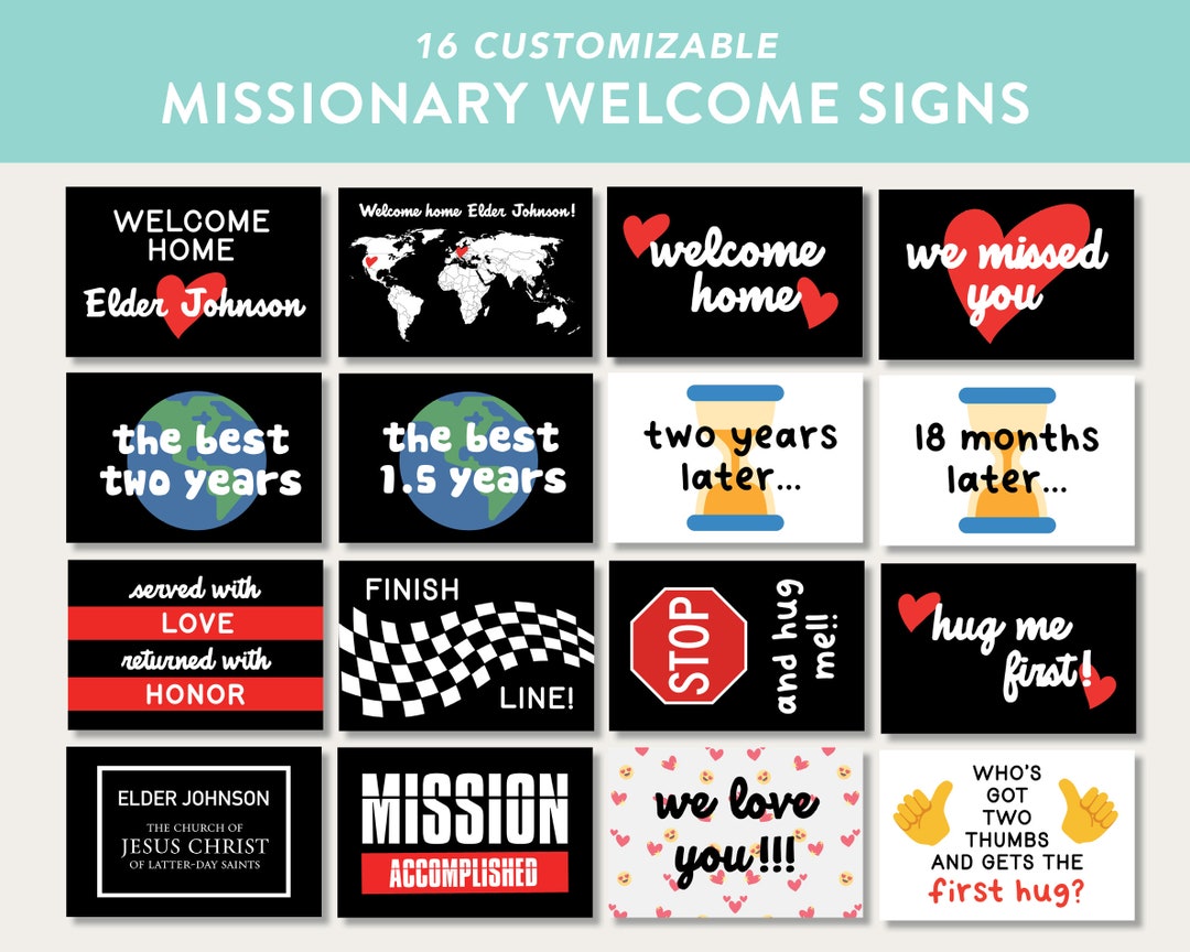 16 Airport Missionary Homecoming Posters | Two Size Options | 20x30 or ...