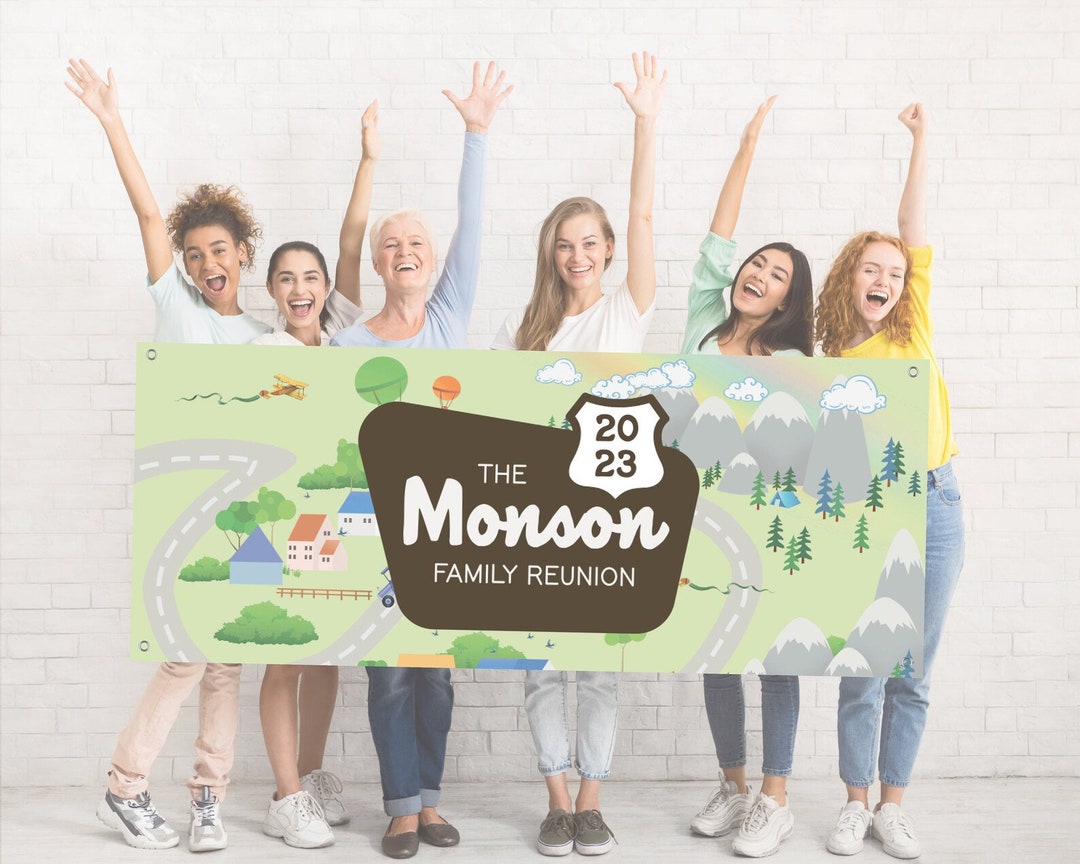 Custom Family Reunion Banner Family Gathering Poster Different Size ...