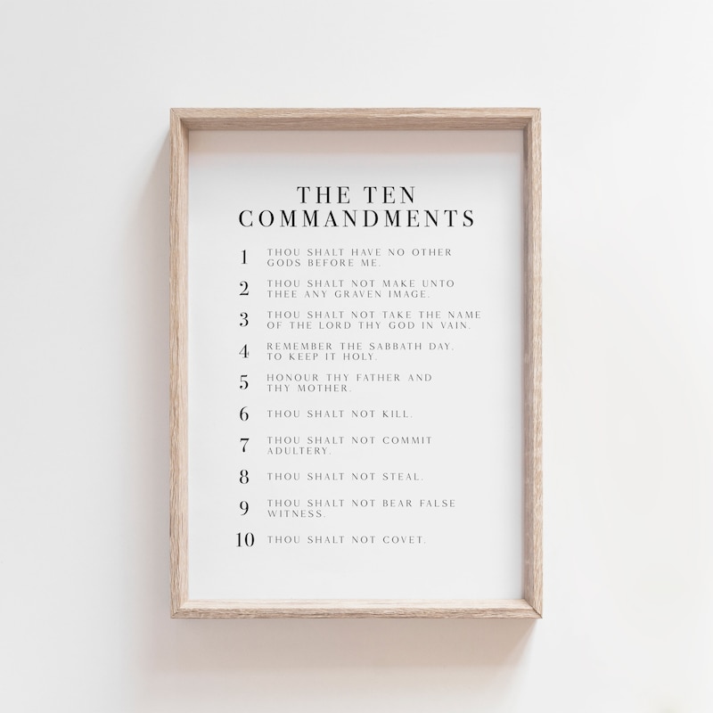 Kjv 10 Commandments Poster - Etsy