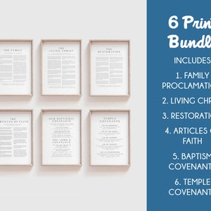 Physical Print LDS Proclamation Bundle | Premium Matte Poster | Living ...