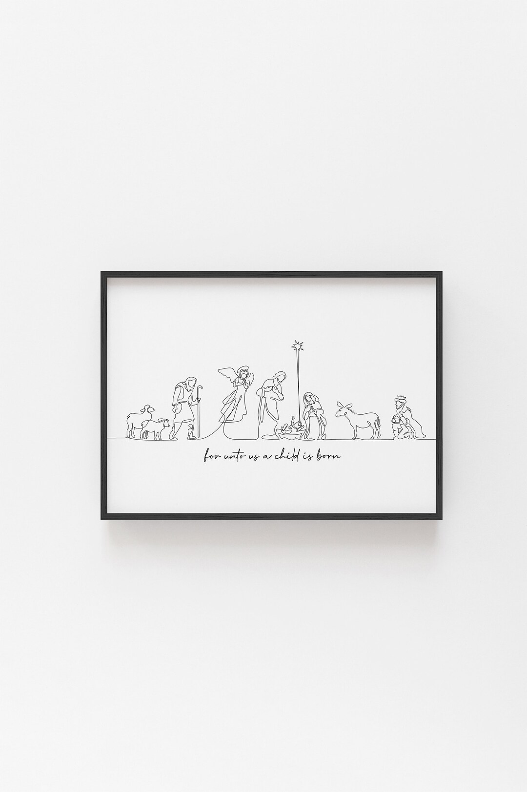 Nativity Printable Isaiah 9:6 for Unto Us a Child is Born Christmas ...