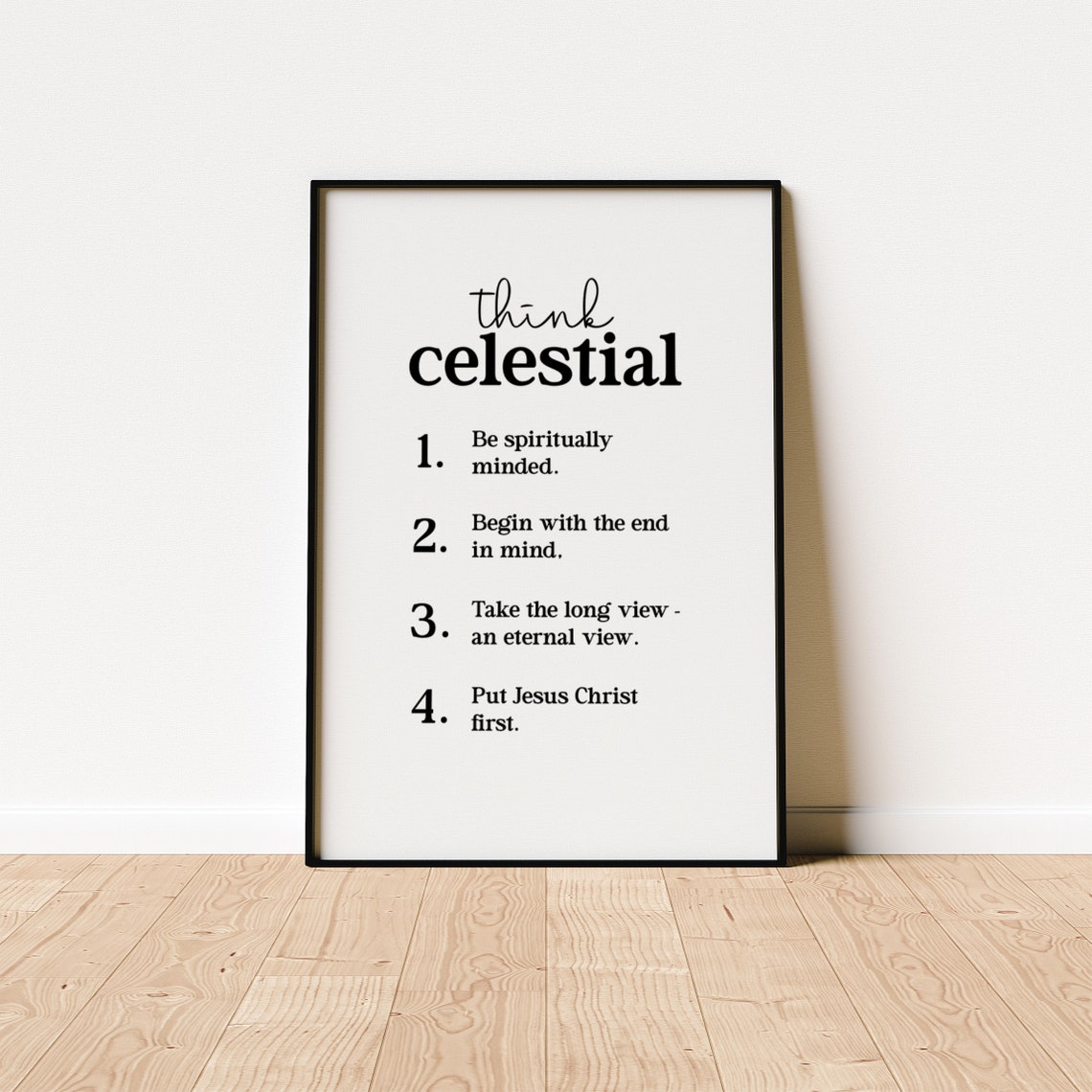 LDS "think Celestial" Quote Art Print (digital Download) - Etsy